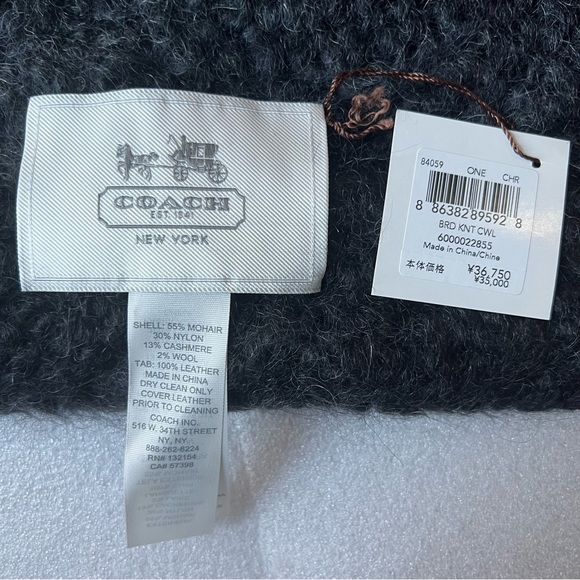 Coach | Accessories | Coach 8459 Womens Braided Cable Knit Cowl Scarf ...